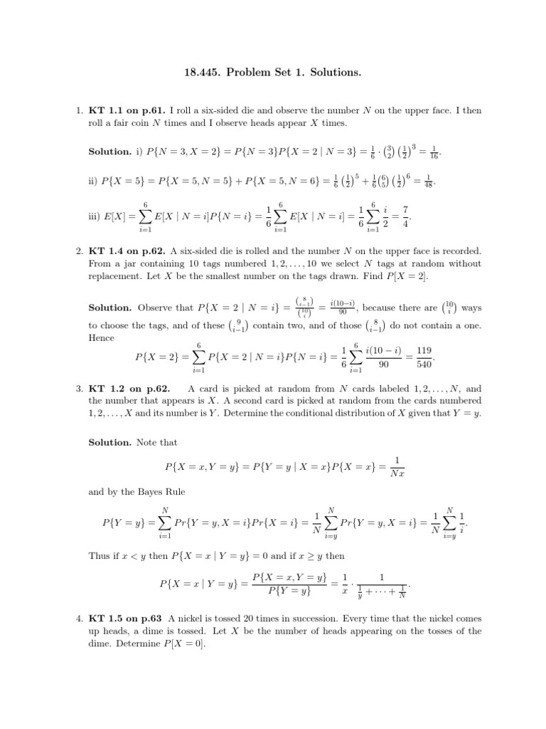 Pset1 Solutions | PDF | Applied Mathematics | Teaching Mathematics