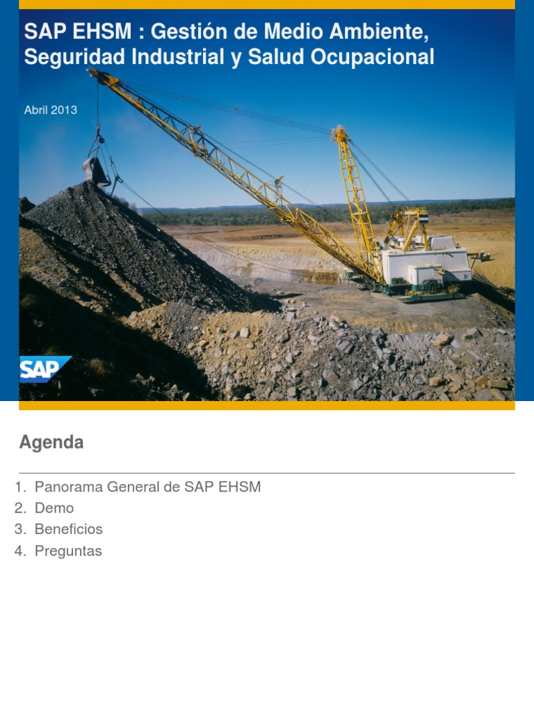 Strategic Presentation EHSM | PDF | Sap Se | Historial médico
