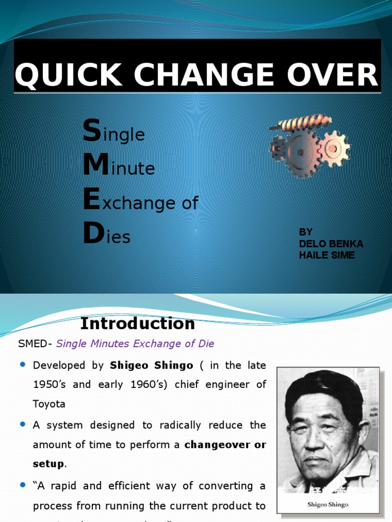SMED.pptx | Production And Manufacturing | Systems Engineering | Free ...
