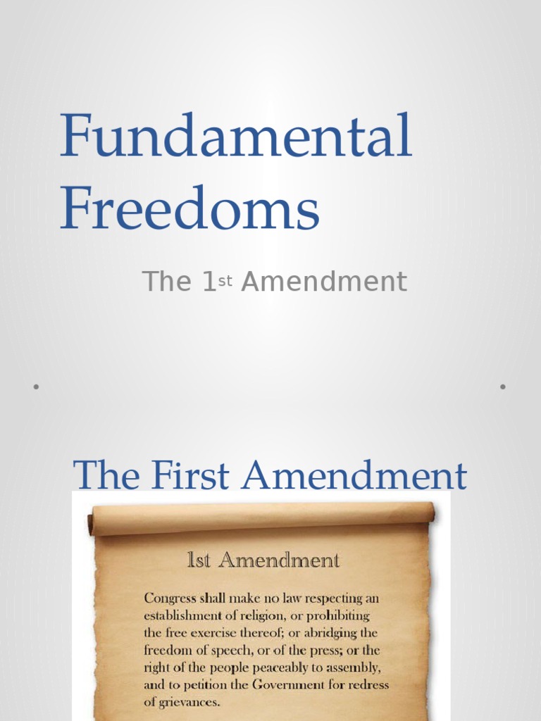 Fundamental Freedoms | PDF | First Amendment To The United States ...