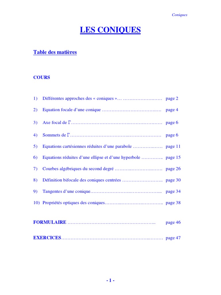 Conique PDF | PDF
