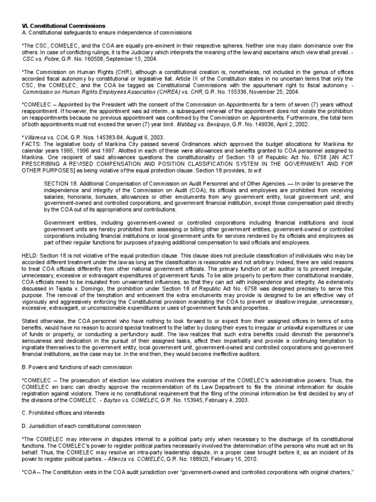Independence of Constitutional Commissions | PDF | Certiorari ...