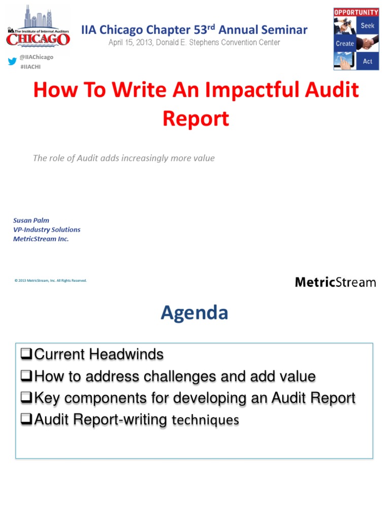 How To Write Impactful Audit Report | PDF | Internal Audit | Auditor's ...