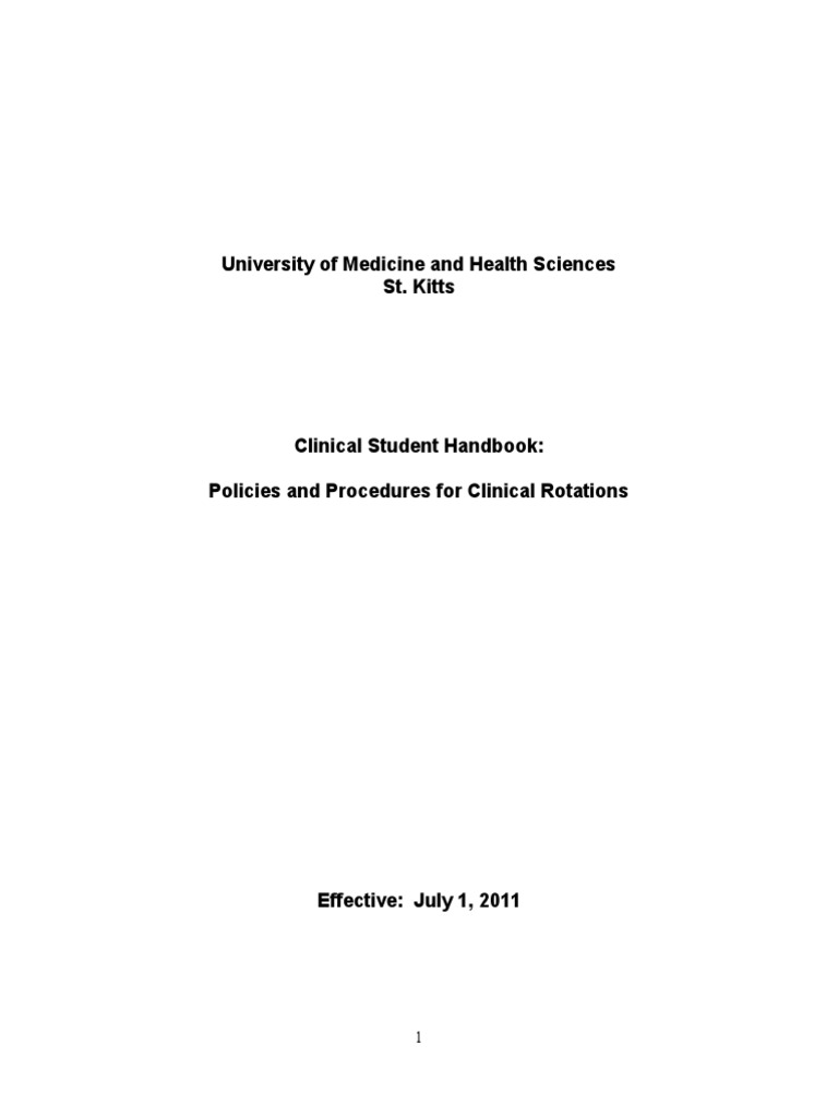 UMHS Clinical Rotations Handbook | PDF | Residency (Medicine) | United ...