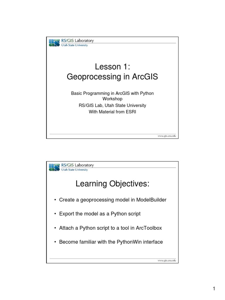 Python ArcGIS PowerPoints and Activities | Download Free PDF | Arc Gis | Parameter (Computer ...