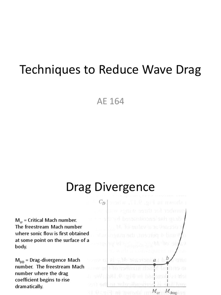 Reducing Wave Drag | PDF | Mach Number | Airfoil