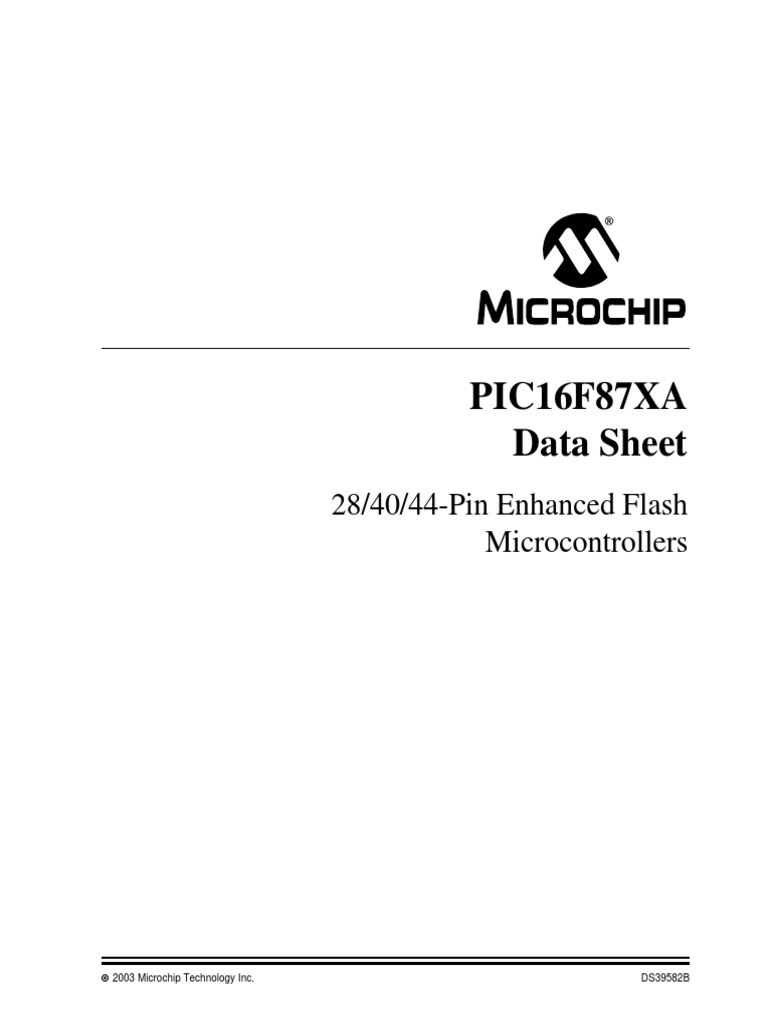 Hoja de Datos Pic 16f877a Completo PDF | PDF | Microcontroller | Flash Memory
