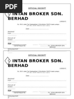 Official Receipt Template Malaysia | PDF