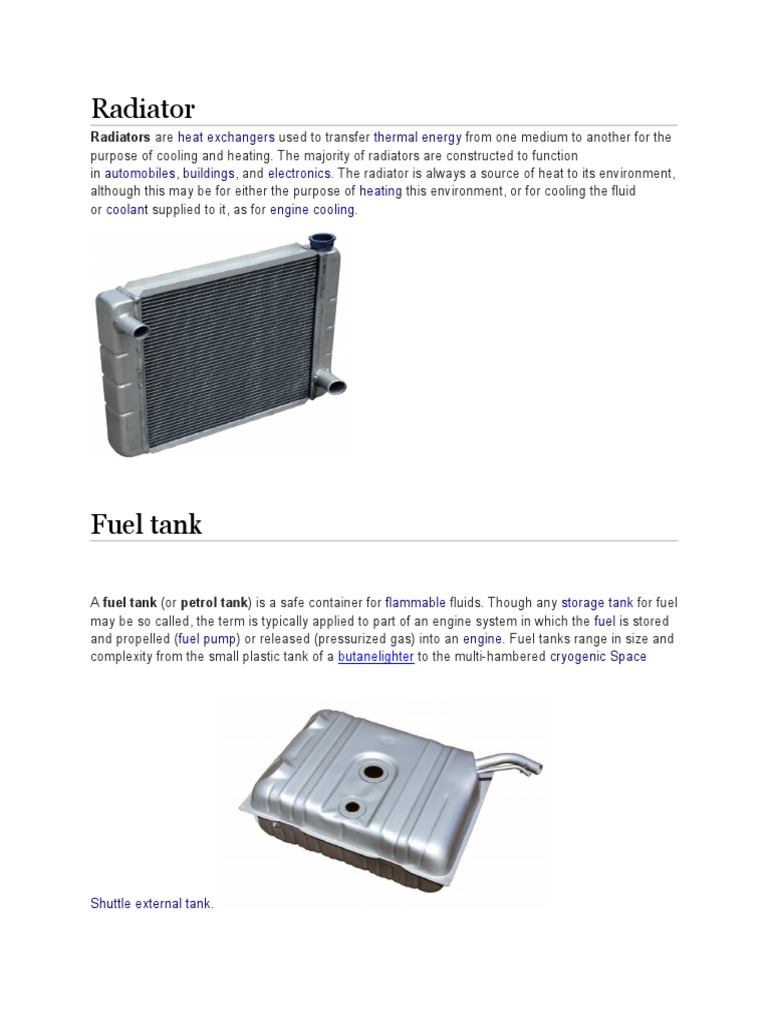 Radiator: Radiators Are | PDF | Brake | Clutch