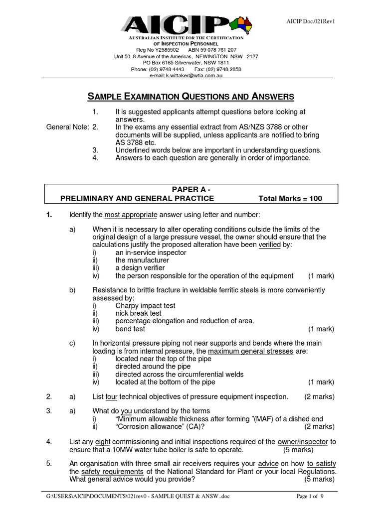 Sample Question & Answers | PDF | Risk Management | Safety
