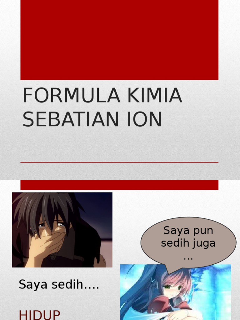 Formula Kimia Sebatian Ion | PDF