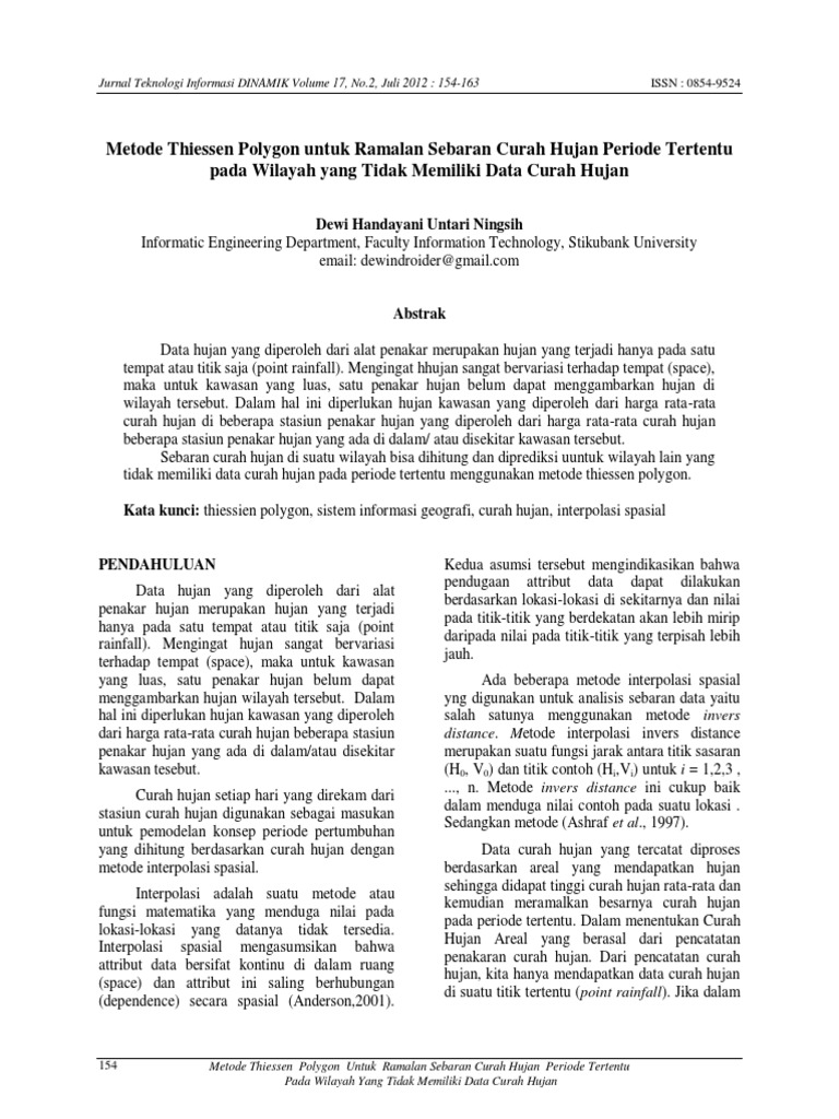 Ramalan Curah Hujan dengan Thiessen Polygon | PDF | Metode & Bahan Ajar ...