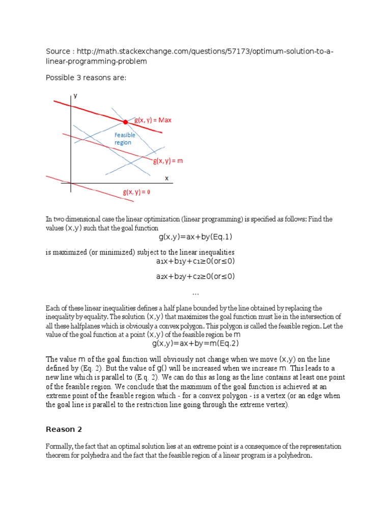 Corner Point Solution | Linear Programming | Vertex (Geometry)