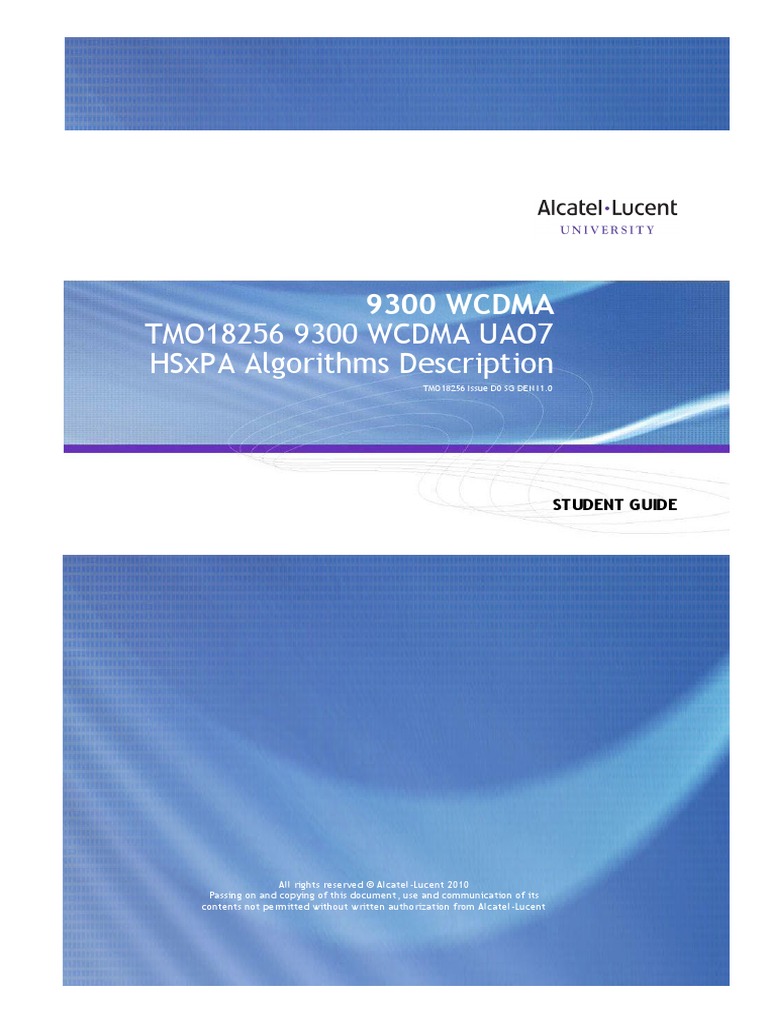 HSxPA Algorithms Description | PDF | High Speed Packet Access | Networks