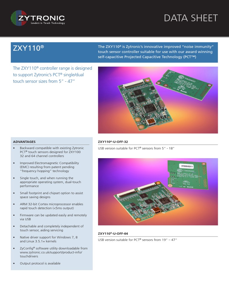 Zxy 110 Datasheet | PDF | Usb | Operating System