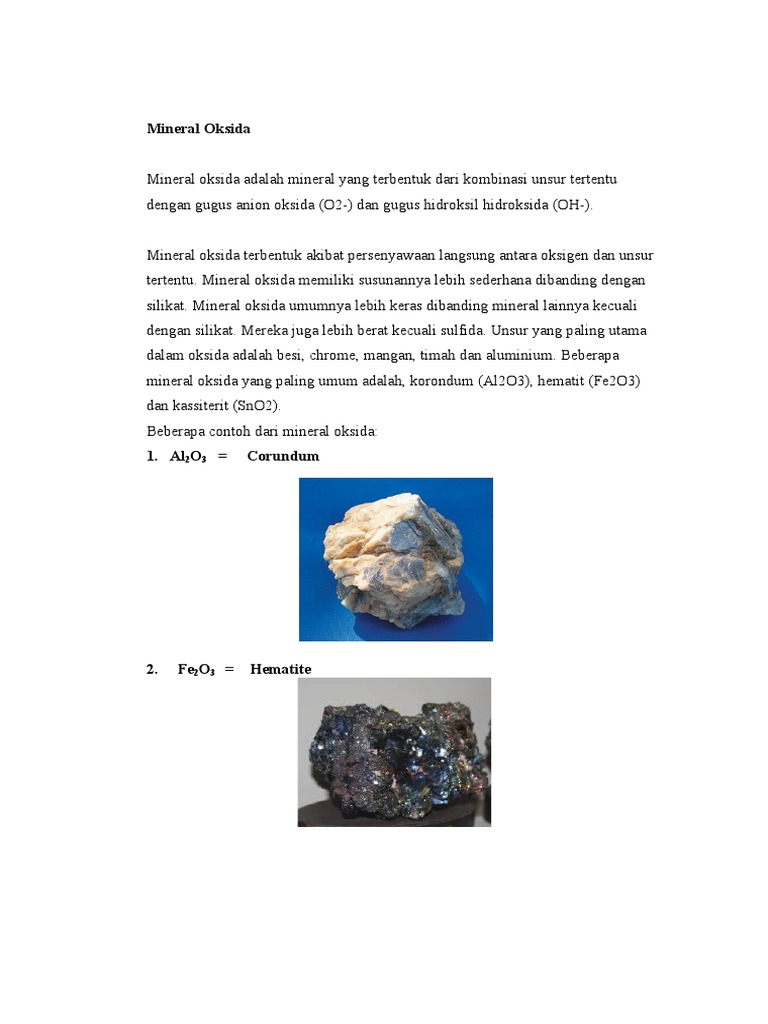 Mineral Oksida | PDF