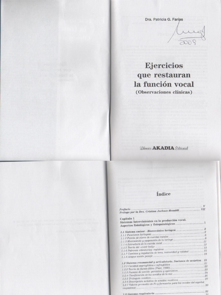 Ejercicios Que Restauran La Funcion Vocal | PDF