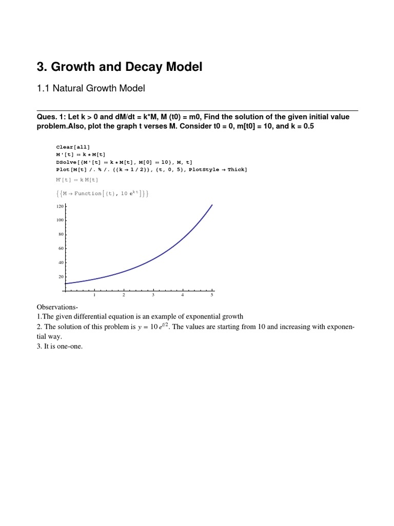 Growth and Decay Models Explained | PDF