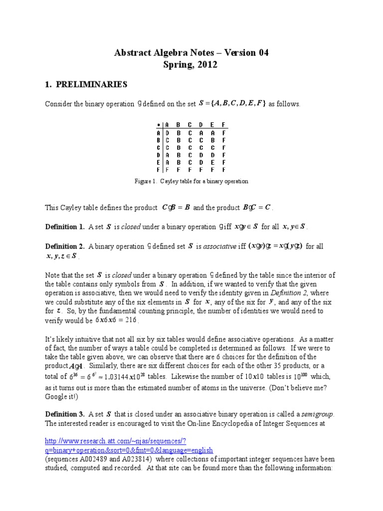 Abstract Algebra Notes V04 | PDF | Theorem | Mathematical Concepts