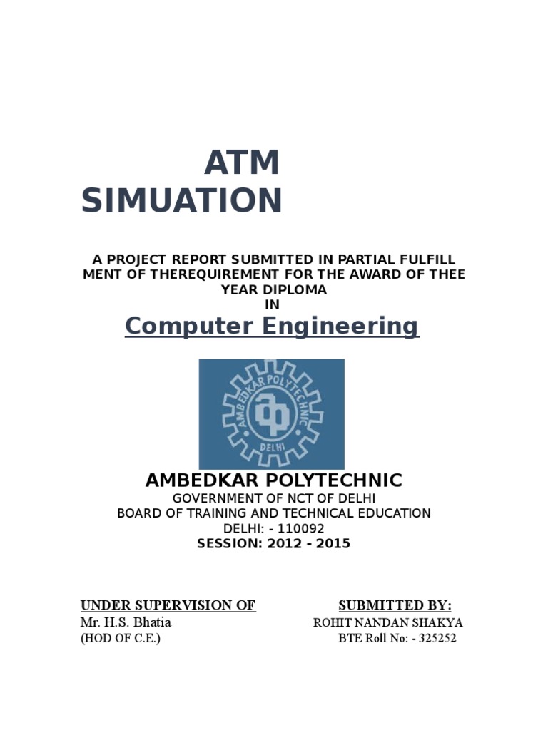 Atm Simulation Final Report | PDF | Method (Computer Programming) | Inheritance (Object Oriented ...