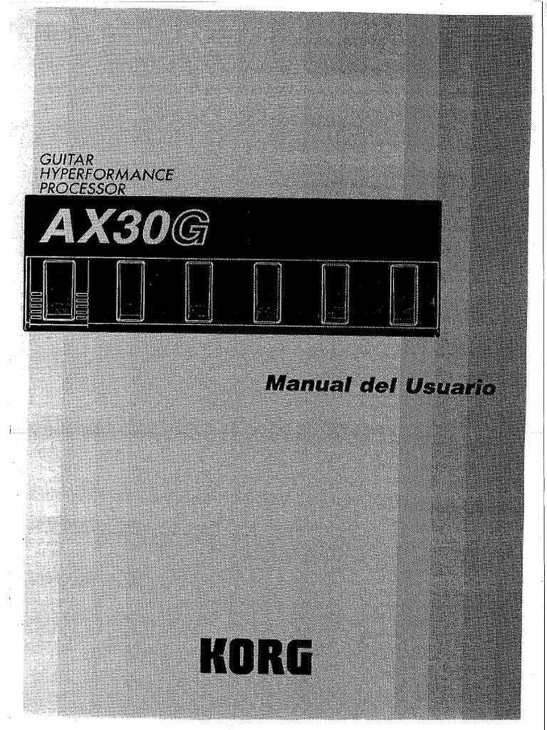 Manual Completo Da Korg Toneworks Ax30g Espanhol | PDF