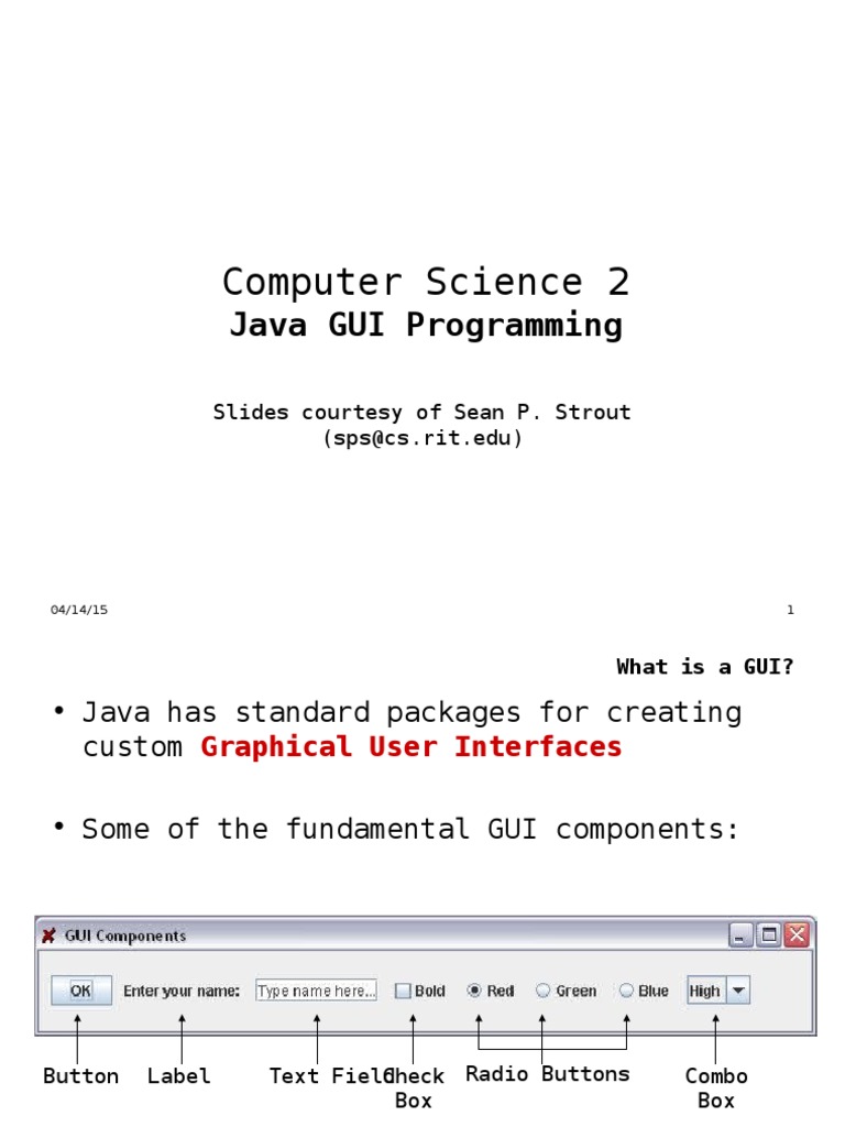 Computer Science 2: Java GUI Programming | PDF | Java Platform | System ...