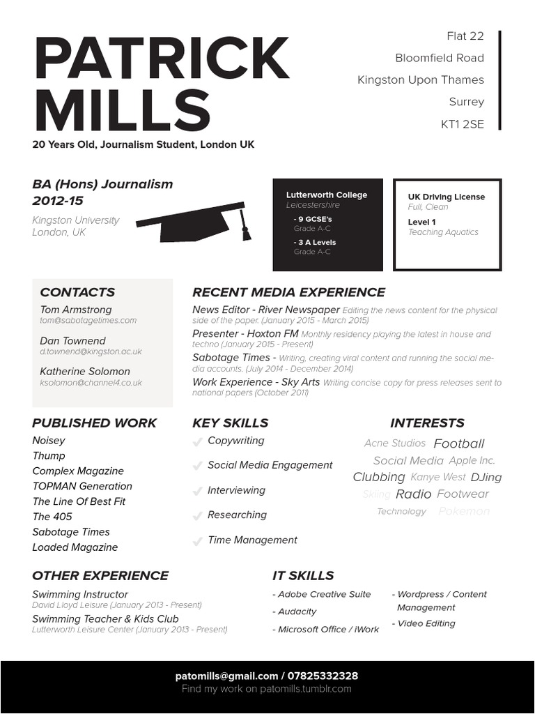 Journalism Student Portfolio and Experience | PDF