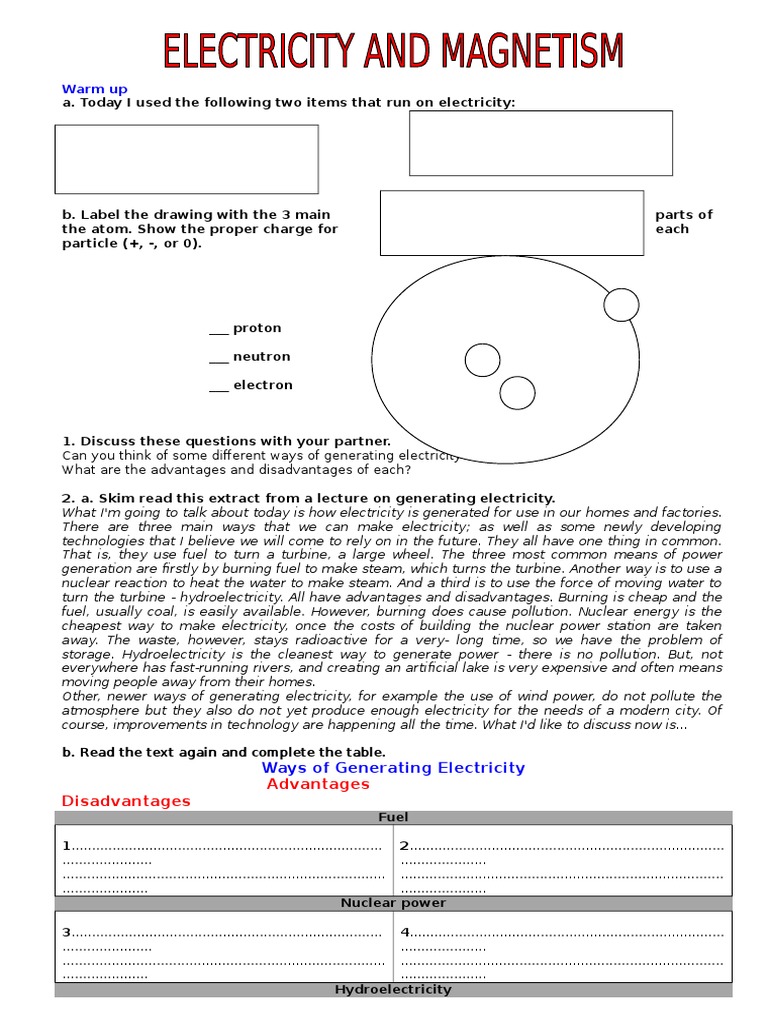 Understanding Electricity Generation Methods | PDF | Electricity ...