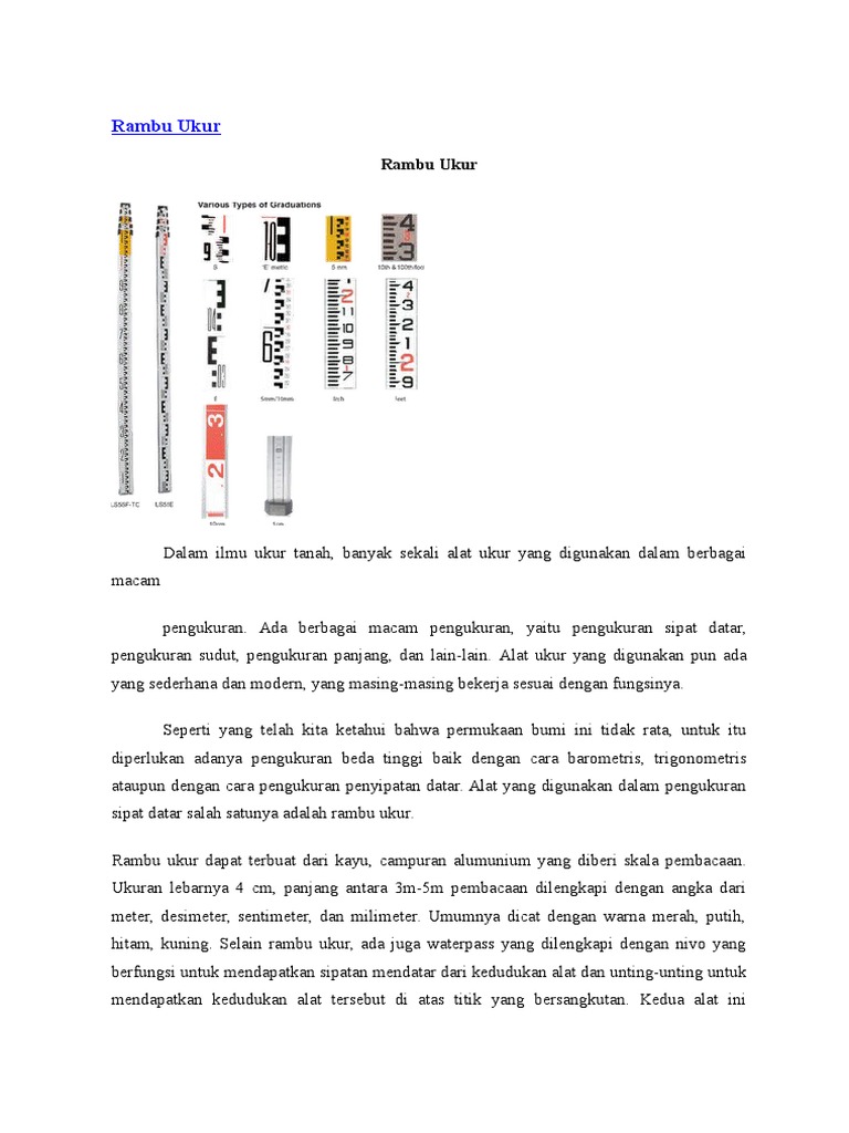 Rambu Ukur | PDF | Metode & Bahan Ajar