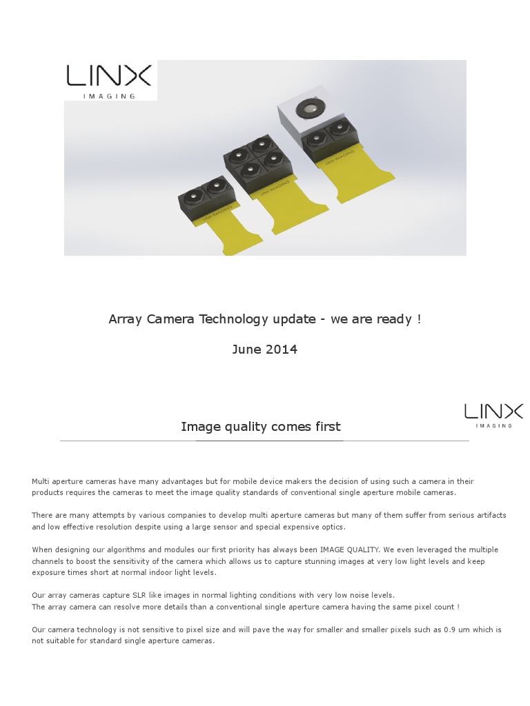 LinX Imaging Presentation | PDF | Camera | High Dynamic Range Imaging