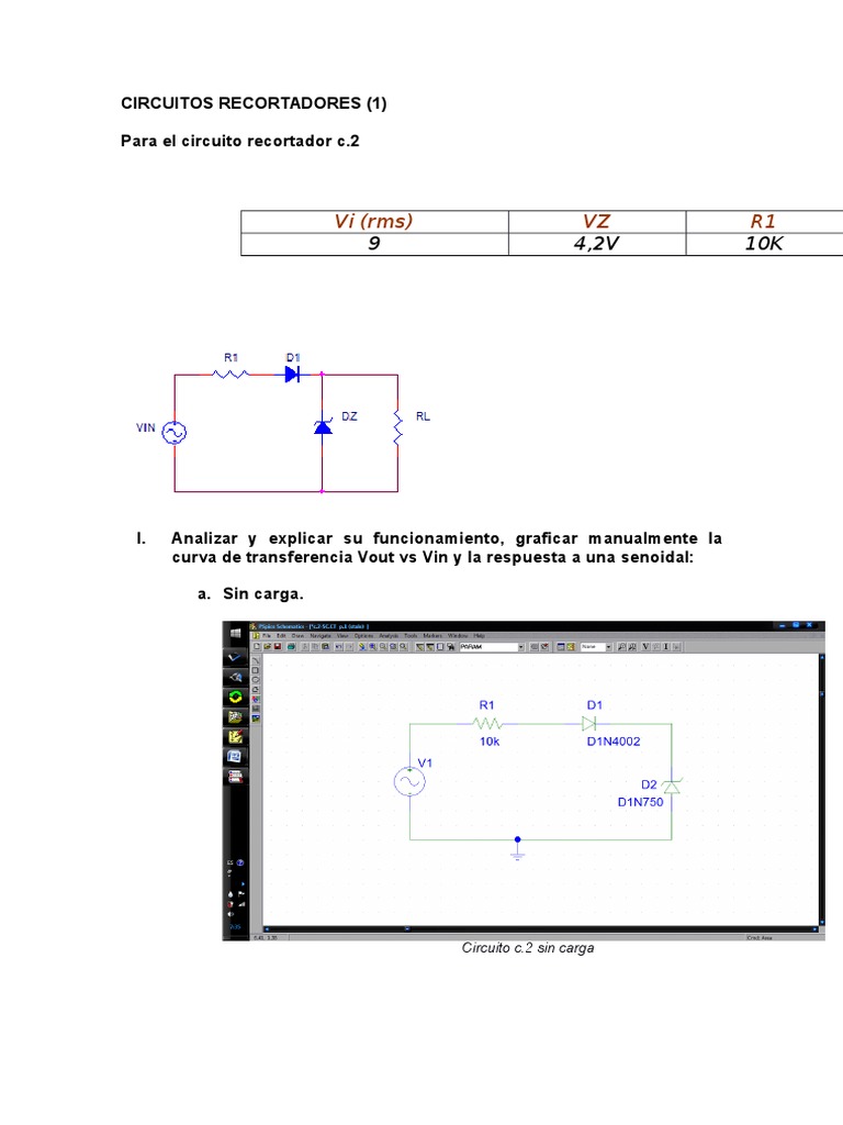 Análisis de Circuitos Recortadores | PDF | Rectificador | Diodo