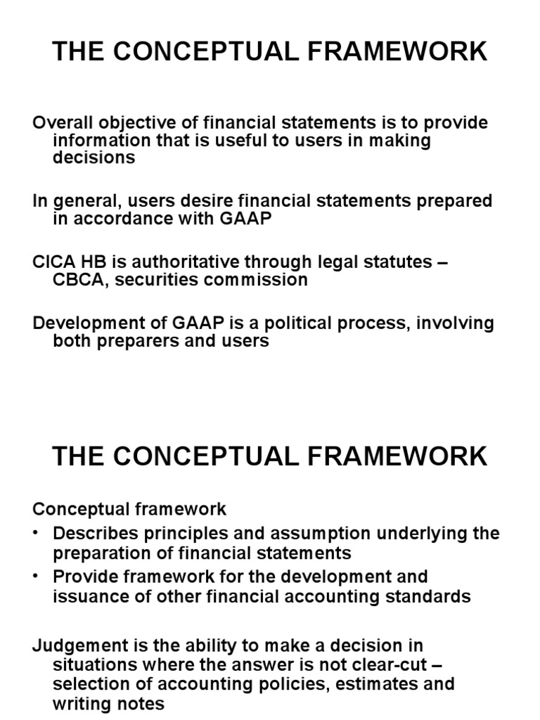 An Overview of the Conceptual Framework, International Accounting ...