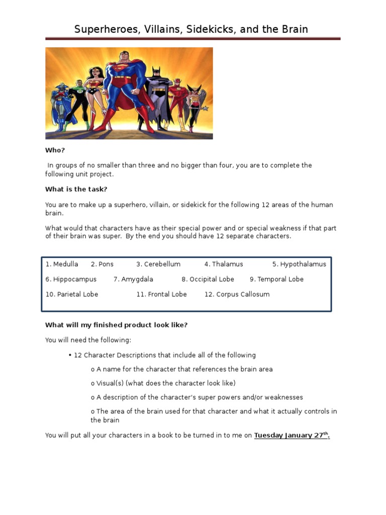 Superhero Brain Project Guidelines | PDF | Science & Mathematics