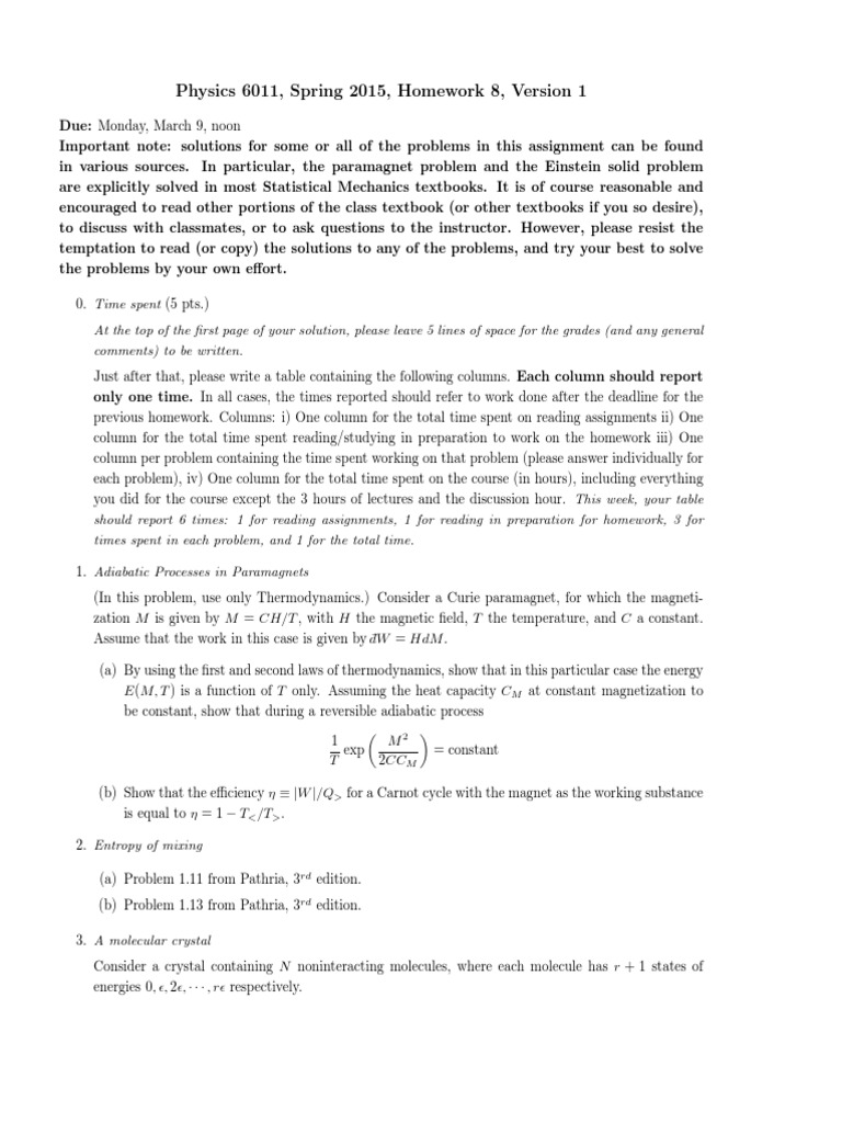 Advanced Statistical Mechanics | PDF | Heat Capacity | Heat