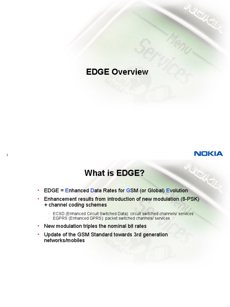 EDGE Overview | PDF | General Packet Radio Service | Software Defined Radio