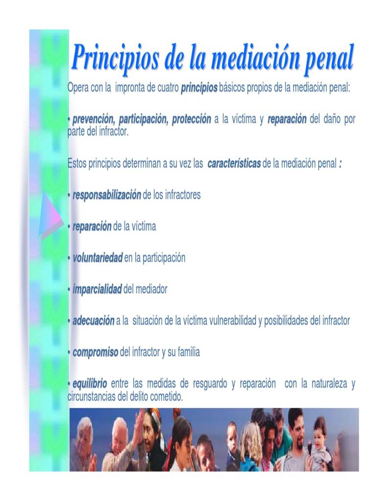 Principios de La Mediacion Penal | PDF | Mediación | Derecho penal