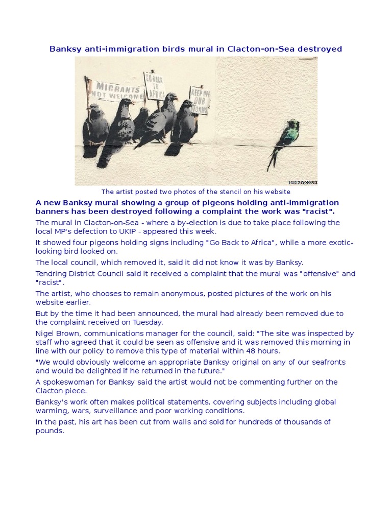 Banksy - Speaking | PDF | Paintings