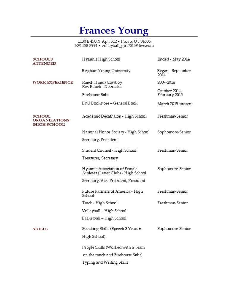 BYU Resume for Job Seekers | PDF