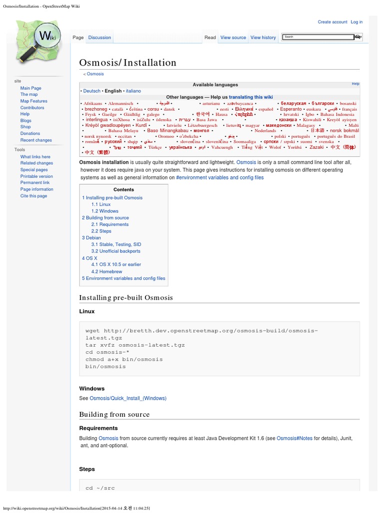 01 - Osmosis - Installation - OpenStreetMap Wiki | PDF | Mac Os X ...