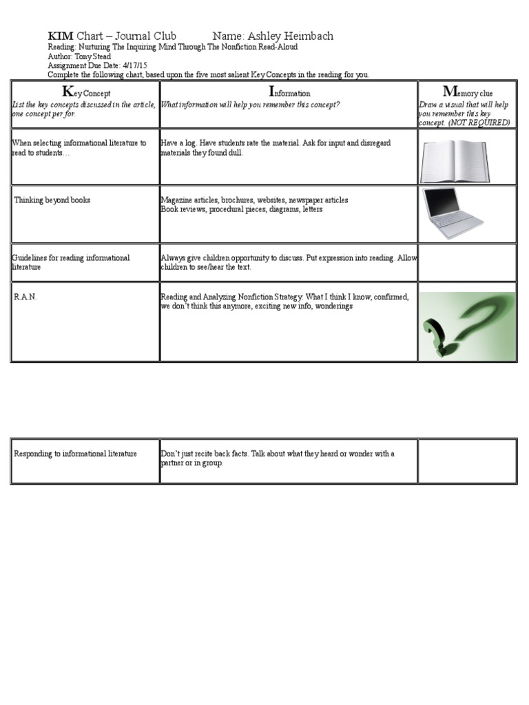 Kim Chart Nonfiction Read Aloud | PDF