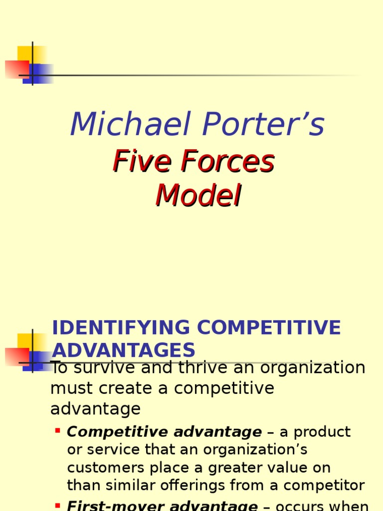 Michael Porter 5 Forces | PDF | Strategic Management | Competitive ...