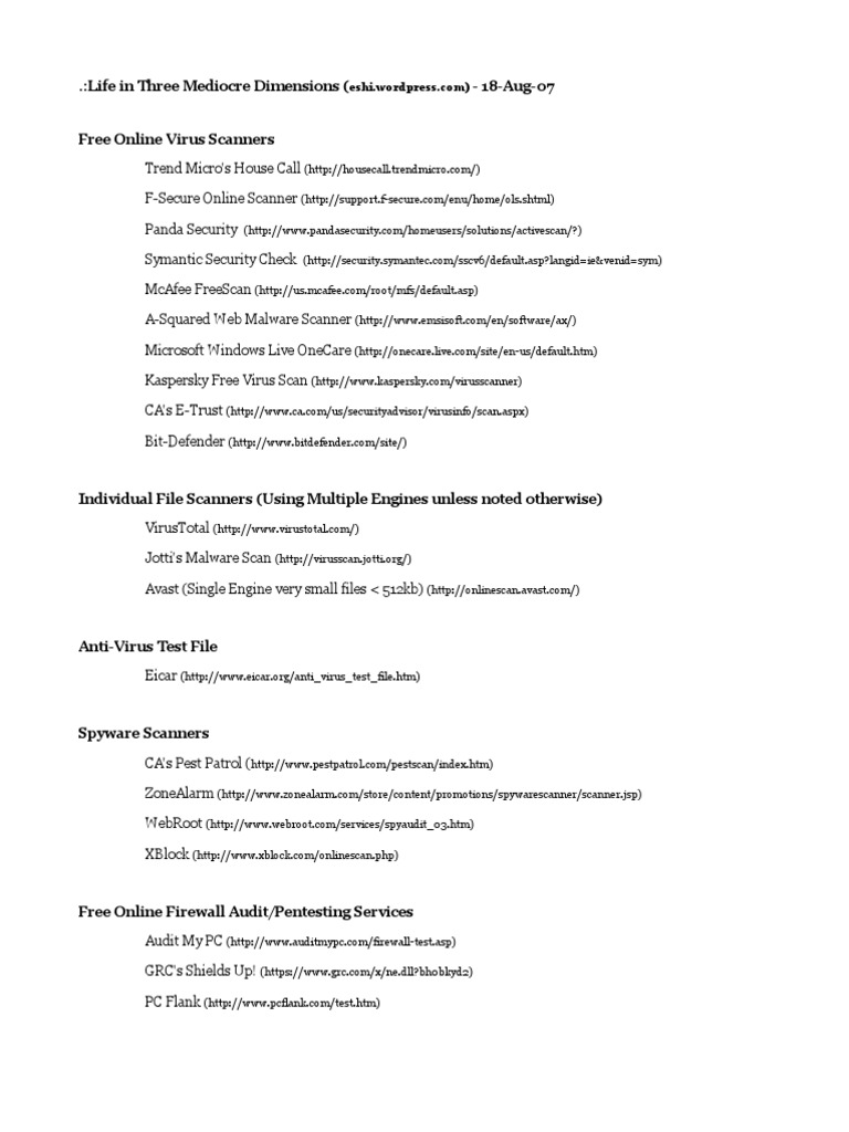 Online Scanners | PDF | Computers