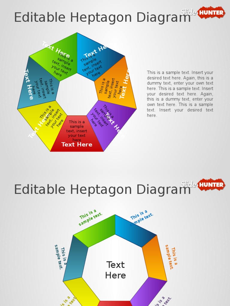 Editable Heptagon Diagram Template | PDF | Software | Computing And ...