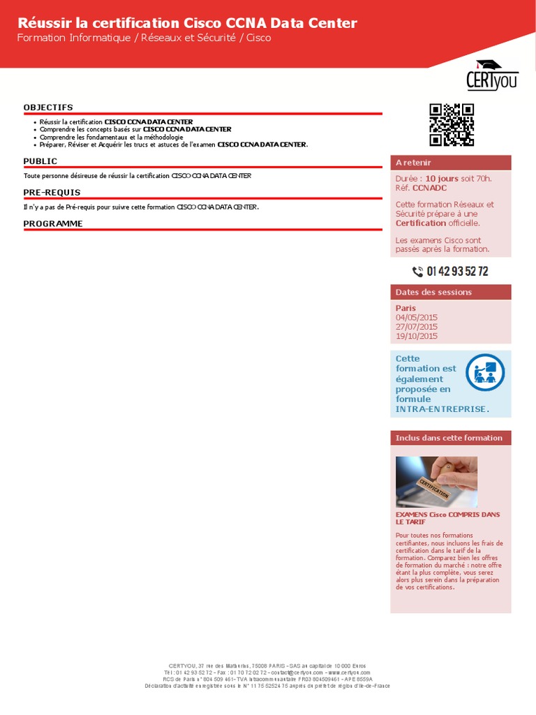 Formation Cisco CCNA Data Center | PDF