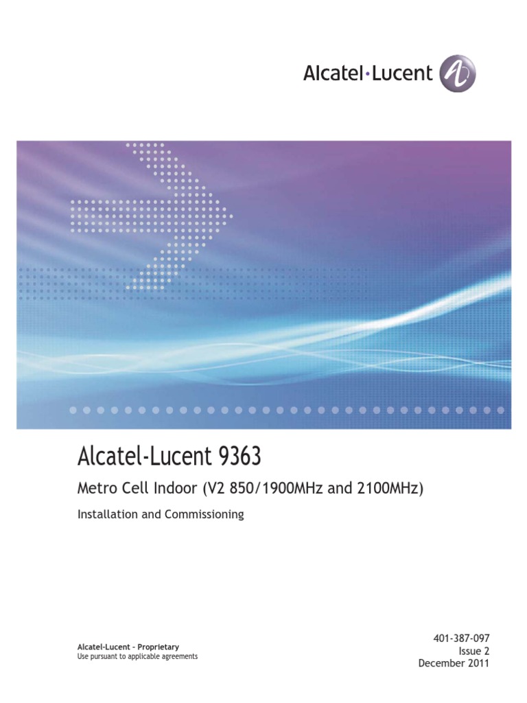 V1 - Alcatel-Lucent 9363 Metro Cell Indoor (V2 850 1900MHz and 2100MHz ...