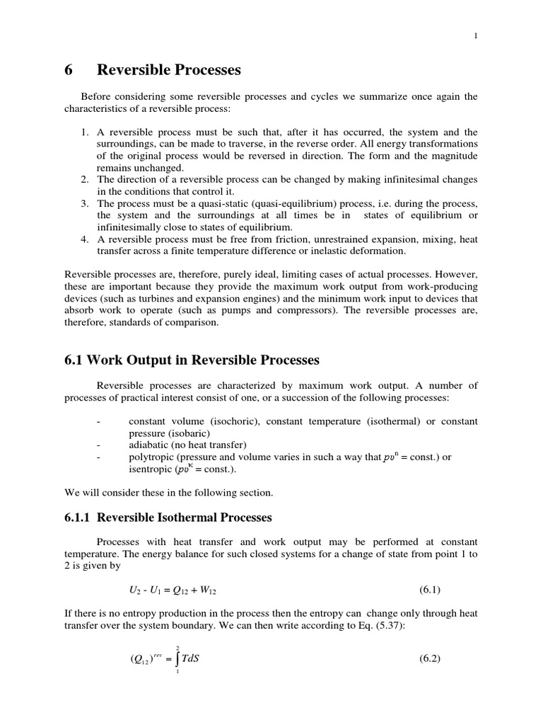 Reversible processes and entropy diagrams | PDF | Internal Combustion ...