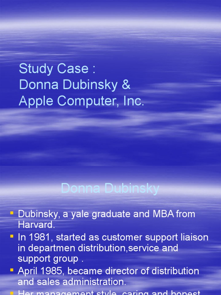 Donna Dubinsky & Apple | PDF | Apple Inc. | Warehouse