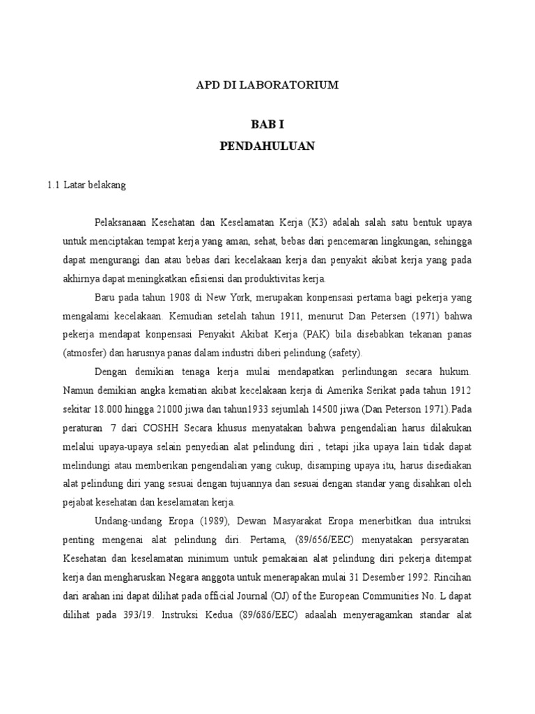 Apd Di Laboratorium | PDF