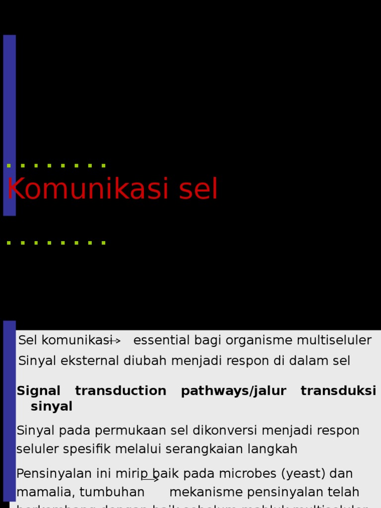Pertemuaniv Komunikasi Sel | PDF | Pensinyalan Sel | Kalsium dalam Biologi