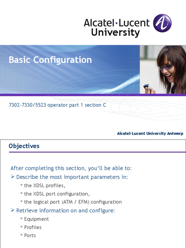 5 7302 5523 Operator Basic Configuration | PDF | Digital Subscriber Line | Signal To Noise Ratio
